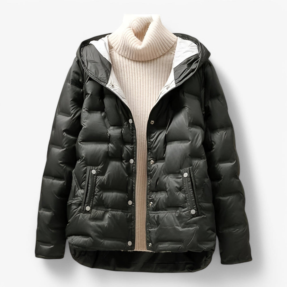 Women’s Down Puffer Jacket with Hood for Winter