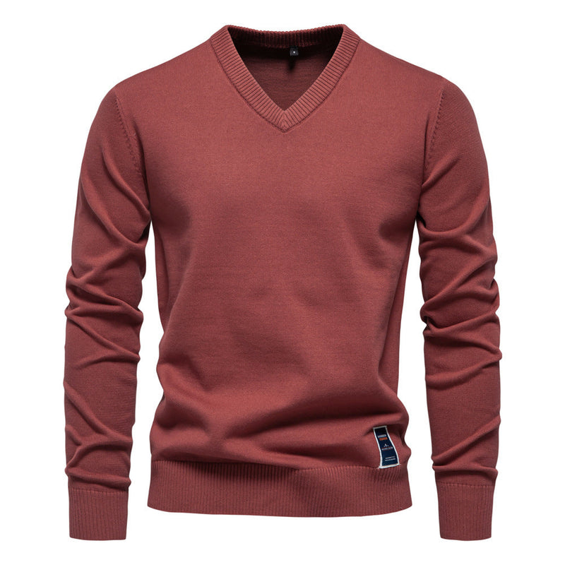 Men’s Wool V Neck Jumper for Winter Everyday Wear